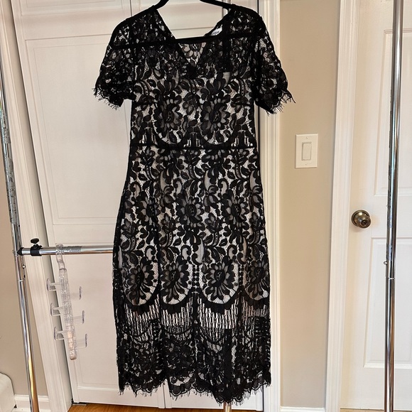 Unique Vintage | Dresses | Unique Vintage Black Floral Lace Dress ...